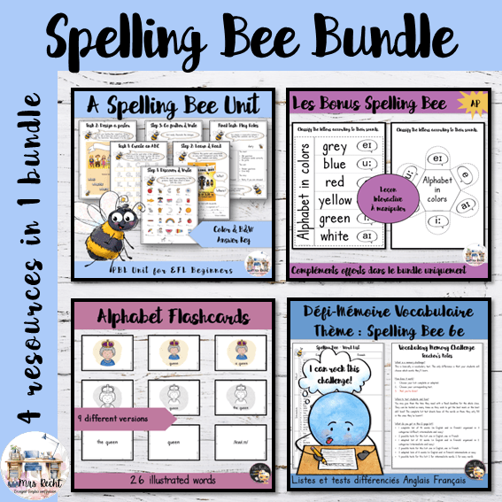 Séquence Spelling Bee - 6e Bundle - Mrs Recht's Classroom