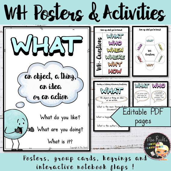 [AP] Mots interrogatifs - Posters et activités - Mrs Recht's Classroom