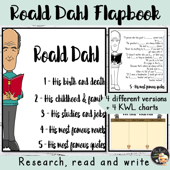 Flapbook Roald Dahl - Mrs Recht's Classroom