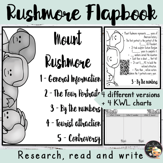 Flapbook Mount Rushmore - Mrs Recht's Classroom