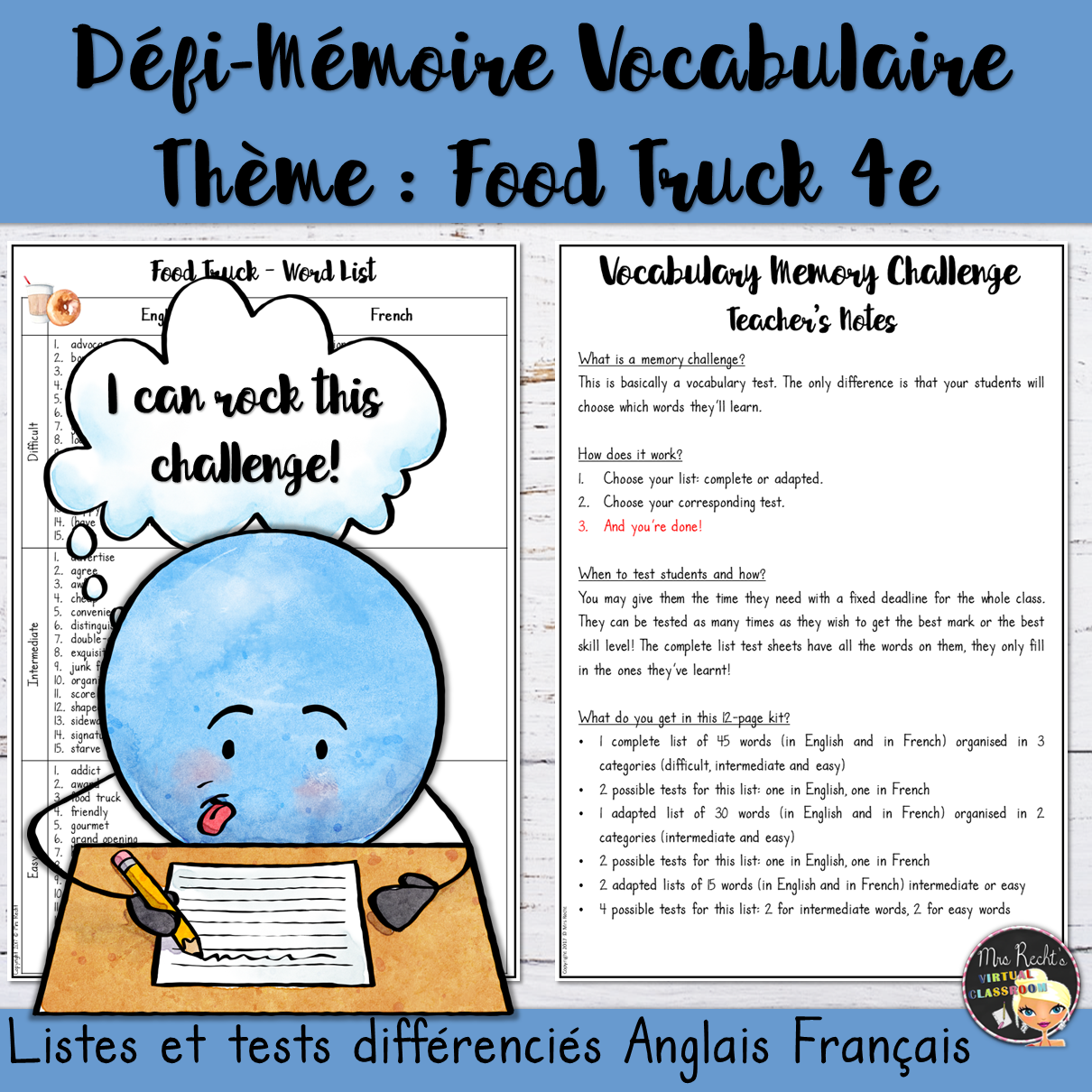 Défi-mémoire Food Truck 4e - Mrs Recht's Classroom