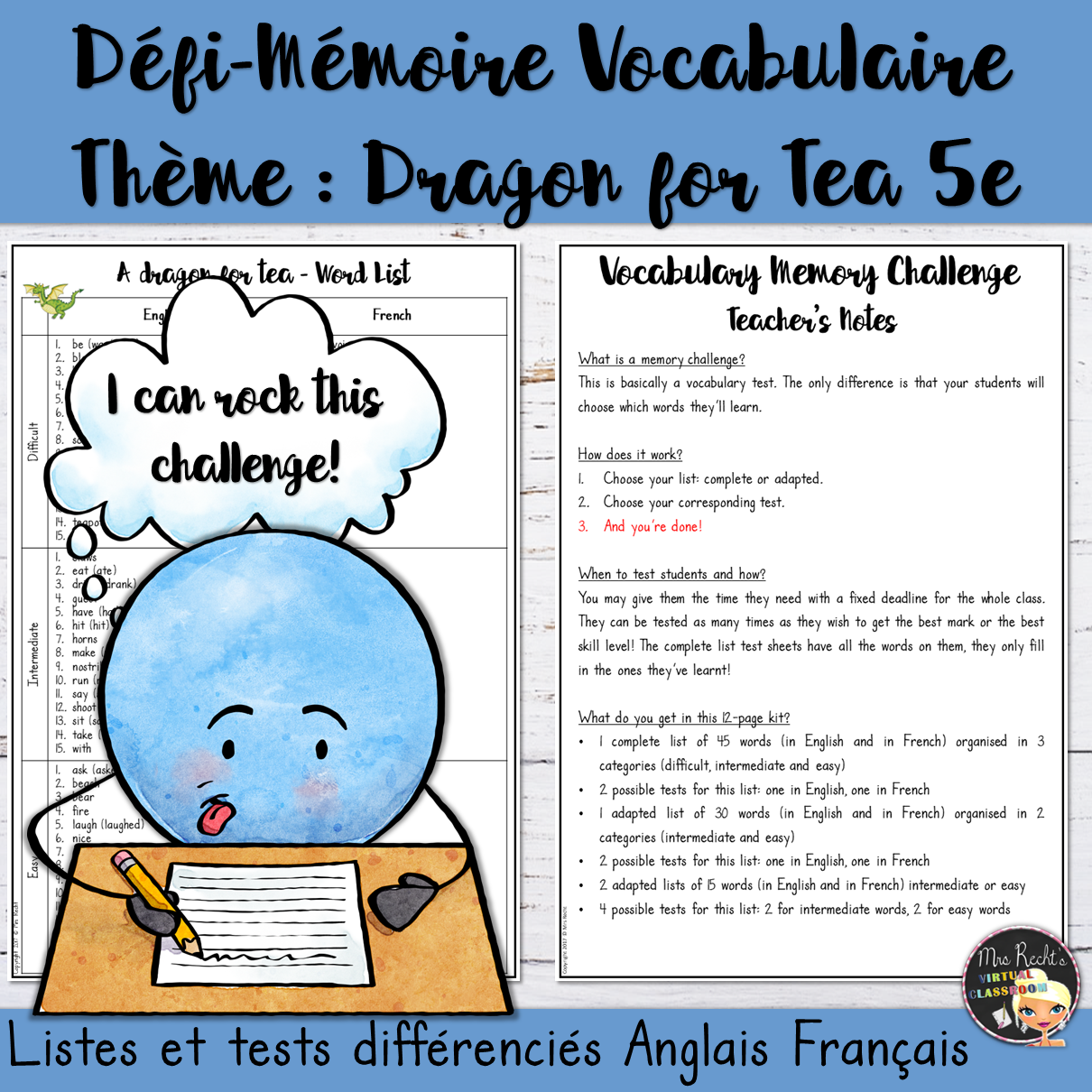Défi-mémoire Teatime with a dragon 5e - Mrs Recht's Classroom