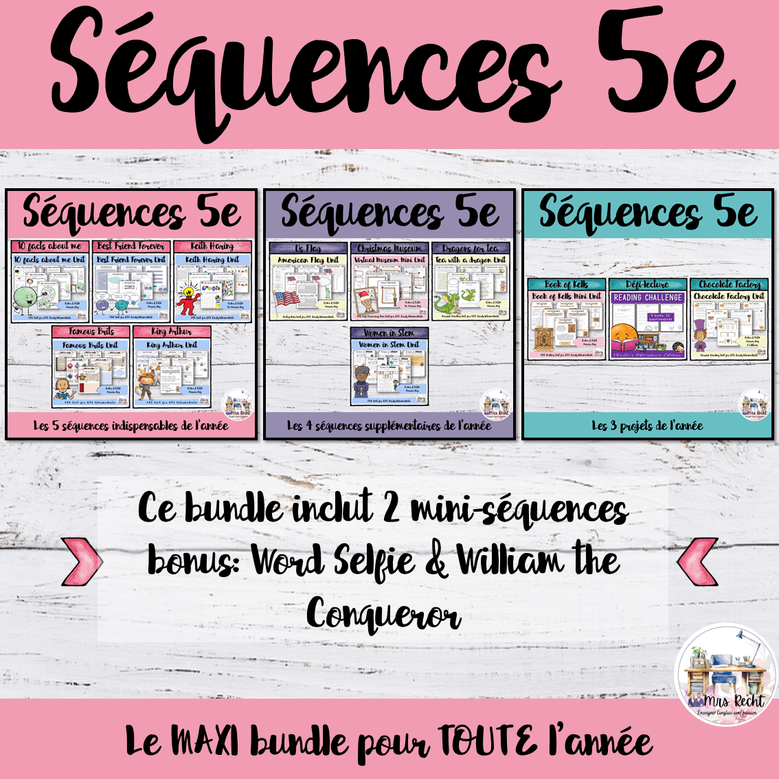Séquences pédagogiques 5e - Année complète - Mrs Recht's Classroom