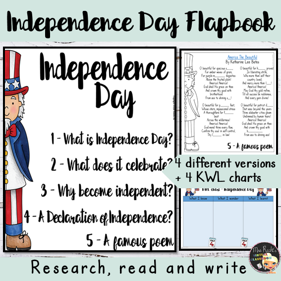 Flapbook Fourth of July - Mrs Recht's Classroom