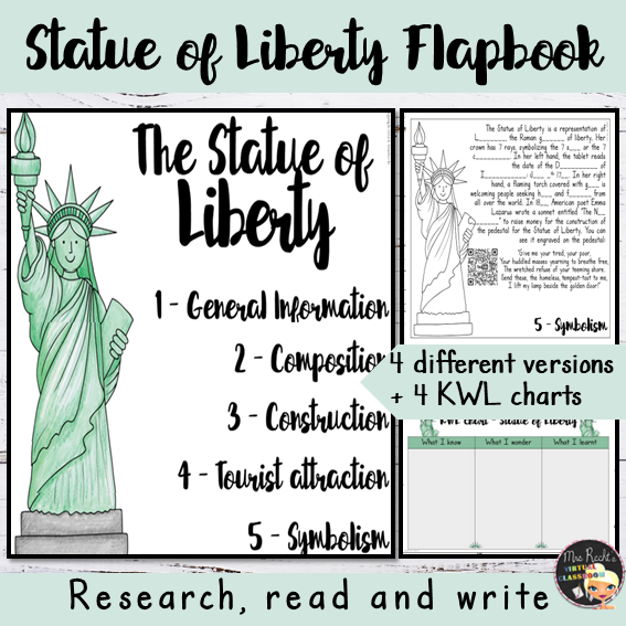 Flapbook Statue of Liberty - Mrs Recht's Classroom