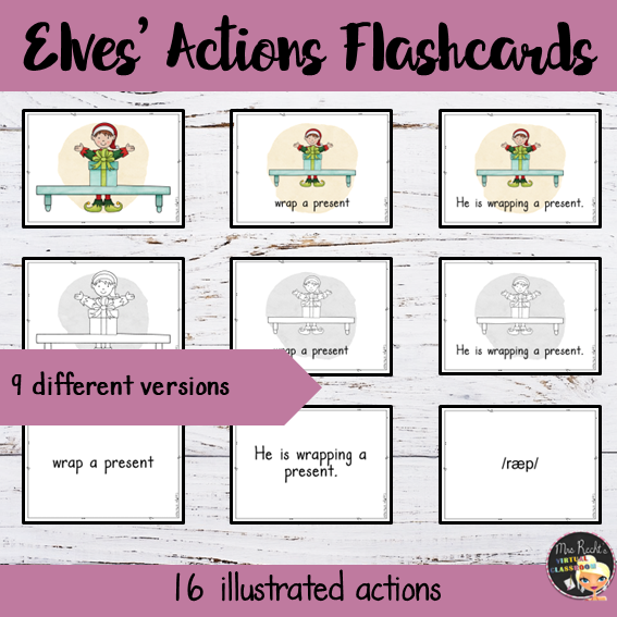 Flashcards Christmas Elves - Mrs Recht's Classroom