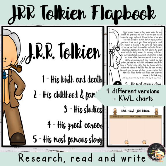 Flapbook JRR Tolkien - Mrs Recht's Classroom