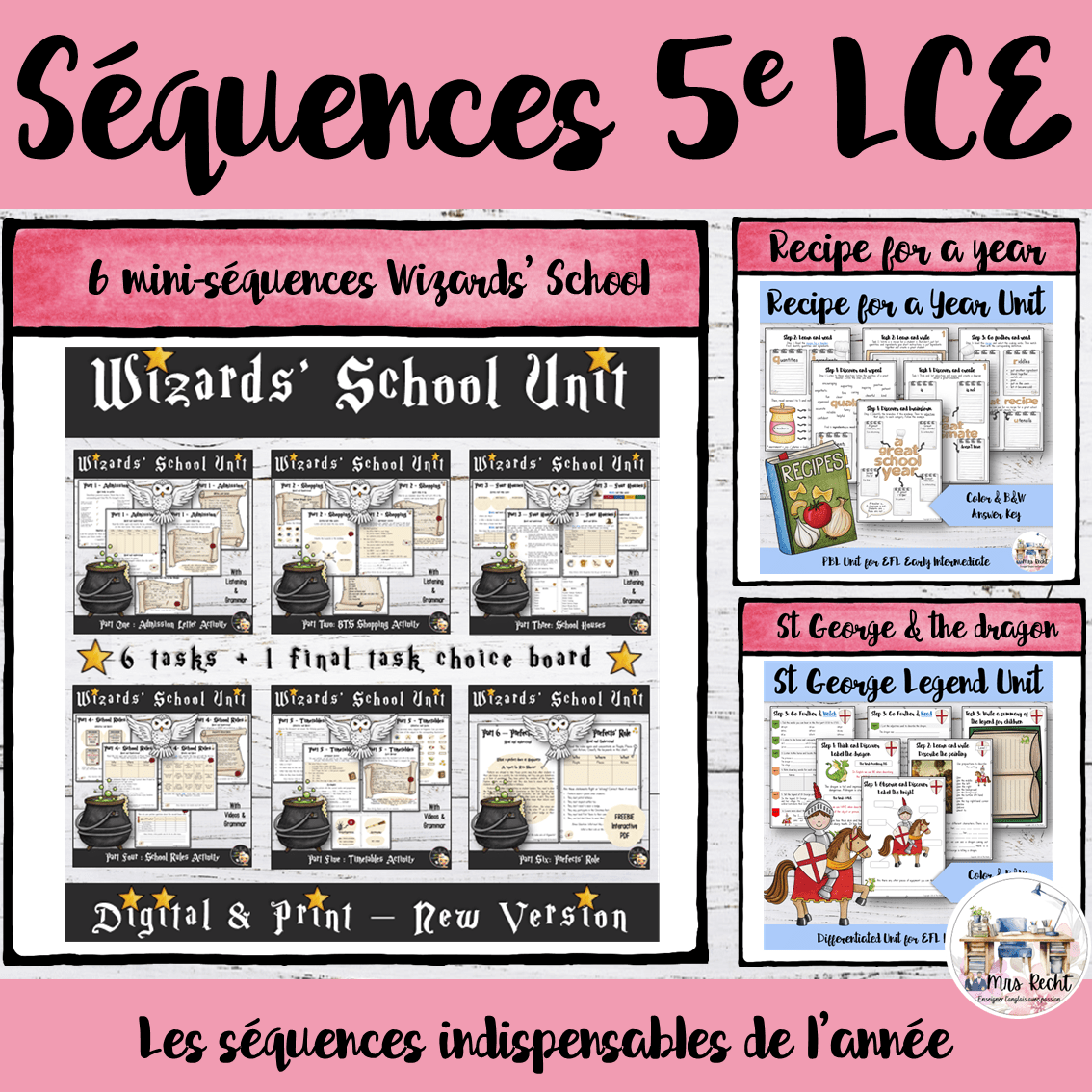 Séquences pédagogiques 5e LCE - Mrs Recht's Classroom